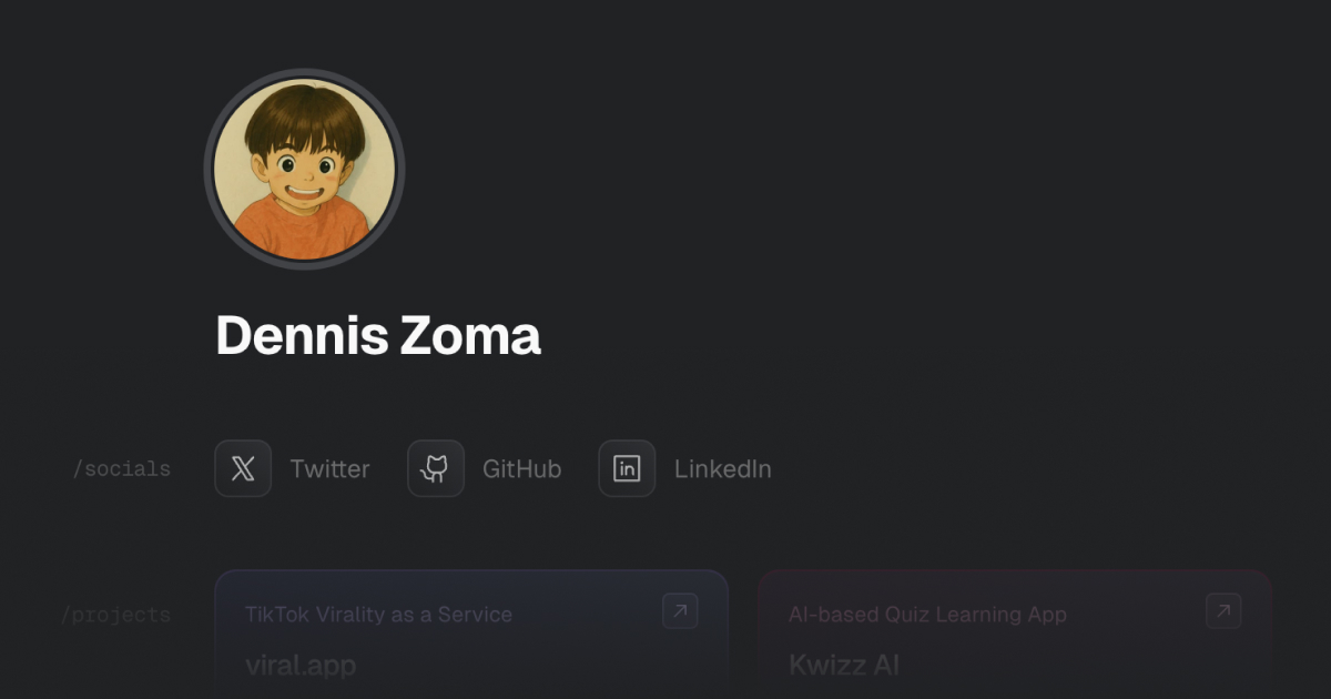 Dennis Zoma • Fullstack Developer
